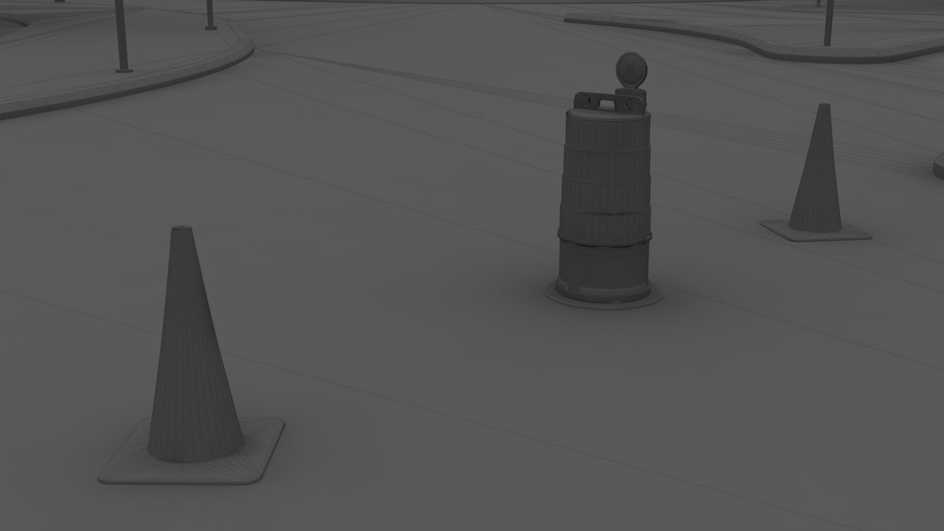 Intersection road object model - TurboSquid 1304206