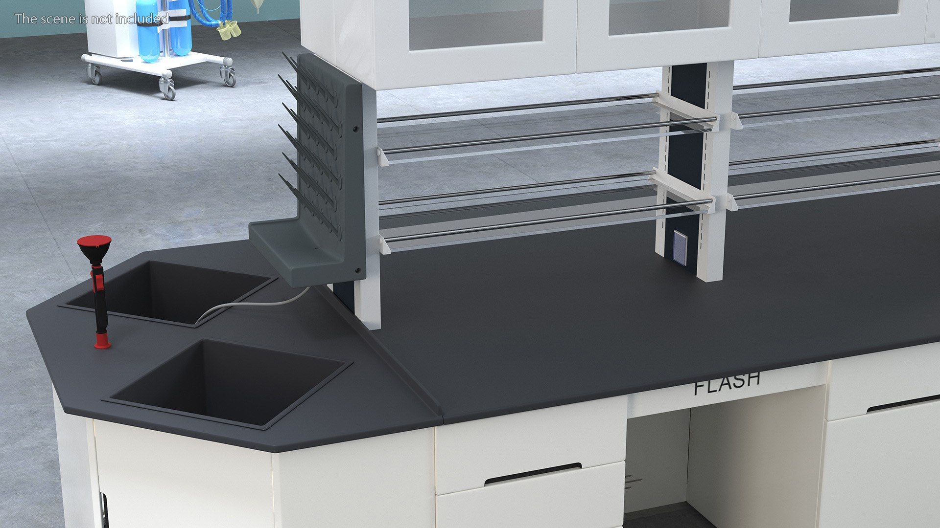 Lab Wall Bench Island 3D model - TurboSquid 2078098