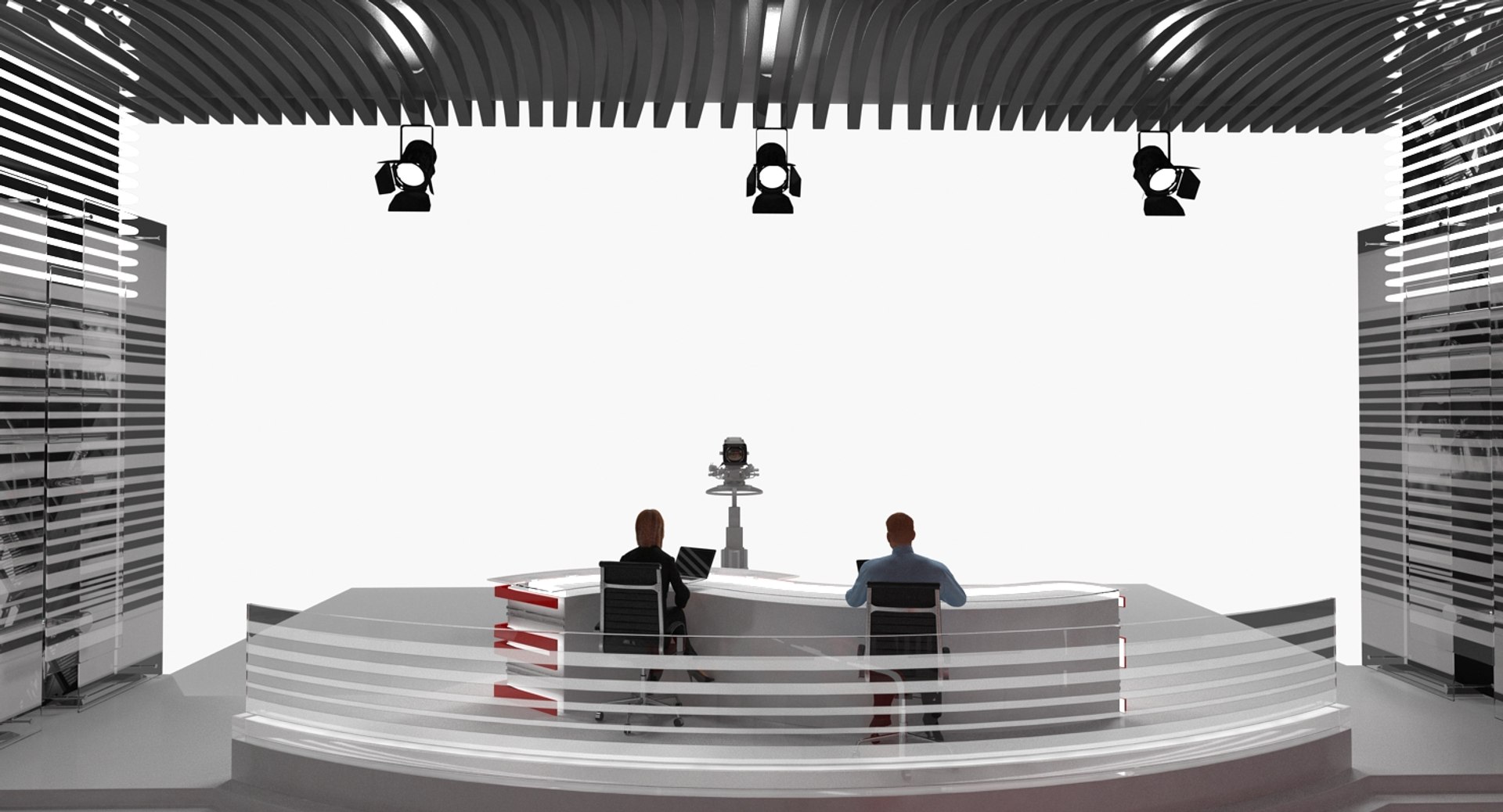 3D model big news tv studio - TurboSquid 1286820