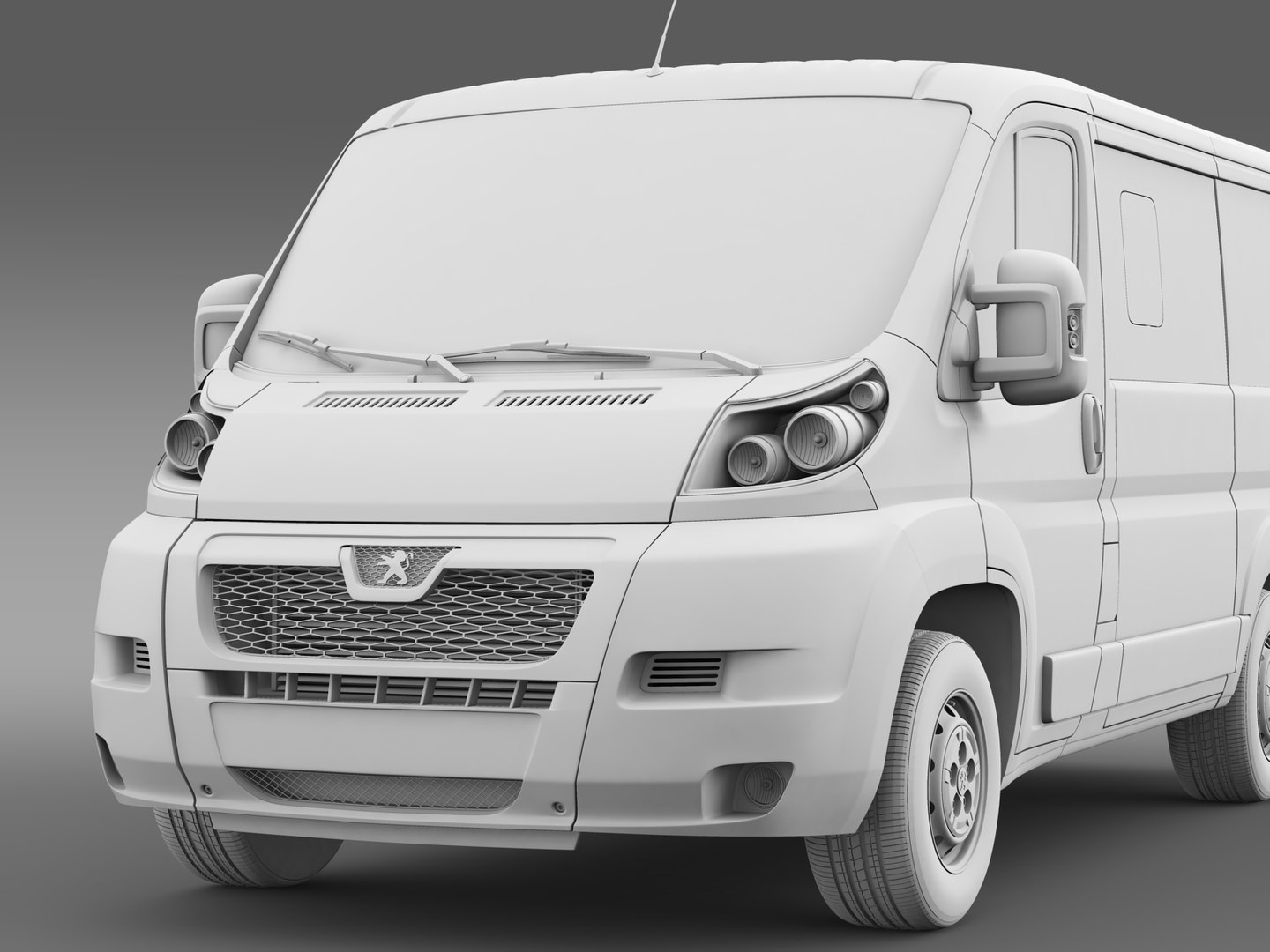 3d Model Peugeot Boxer Window Van