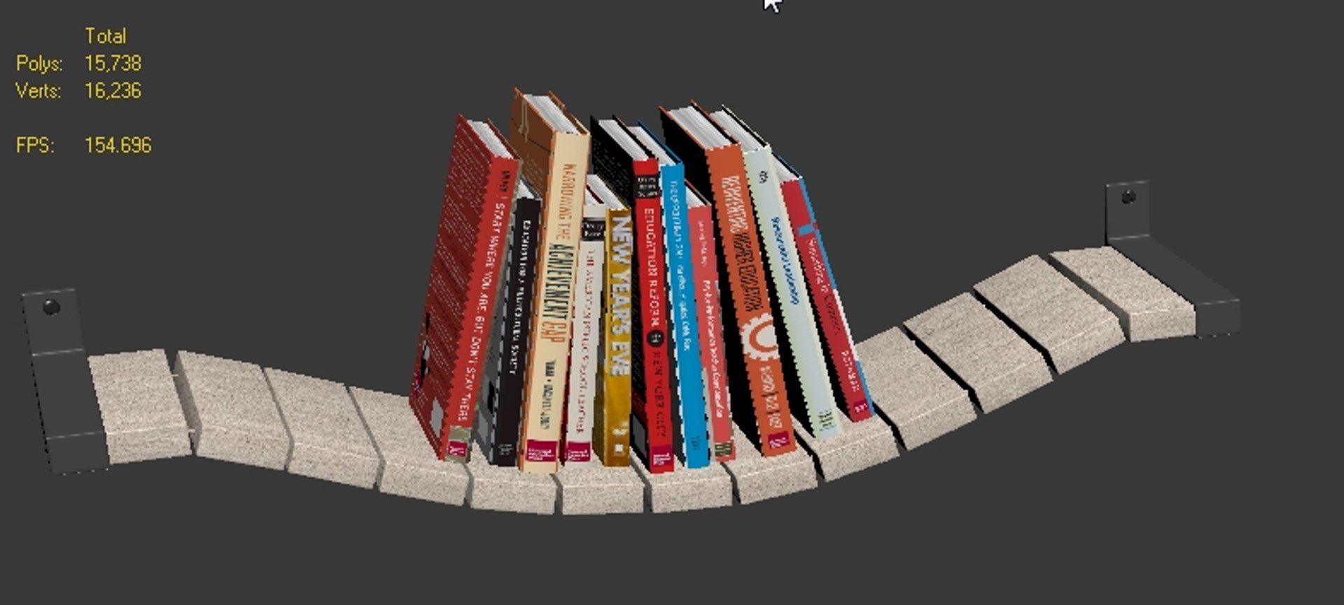 Bookcase 27 Bookshelf Books 3d Max