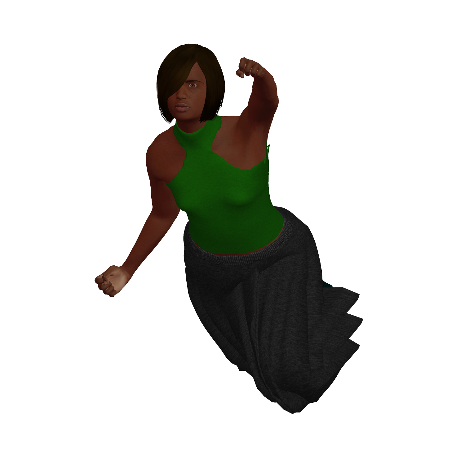 3d African American Girl Long Model Turbosquid 1648954