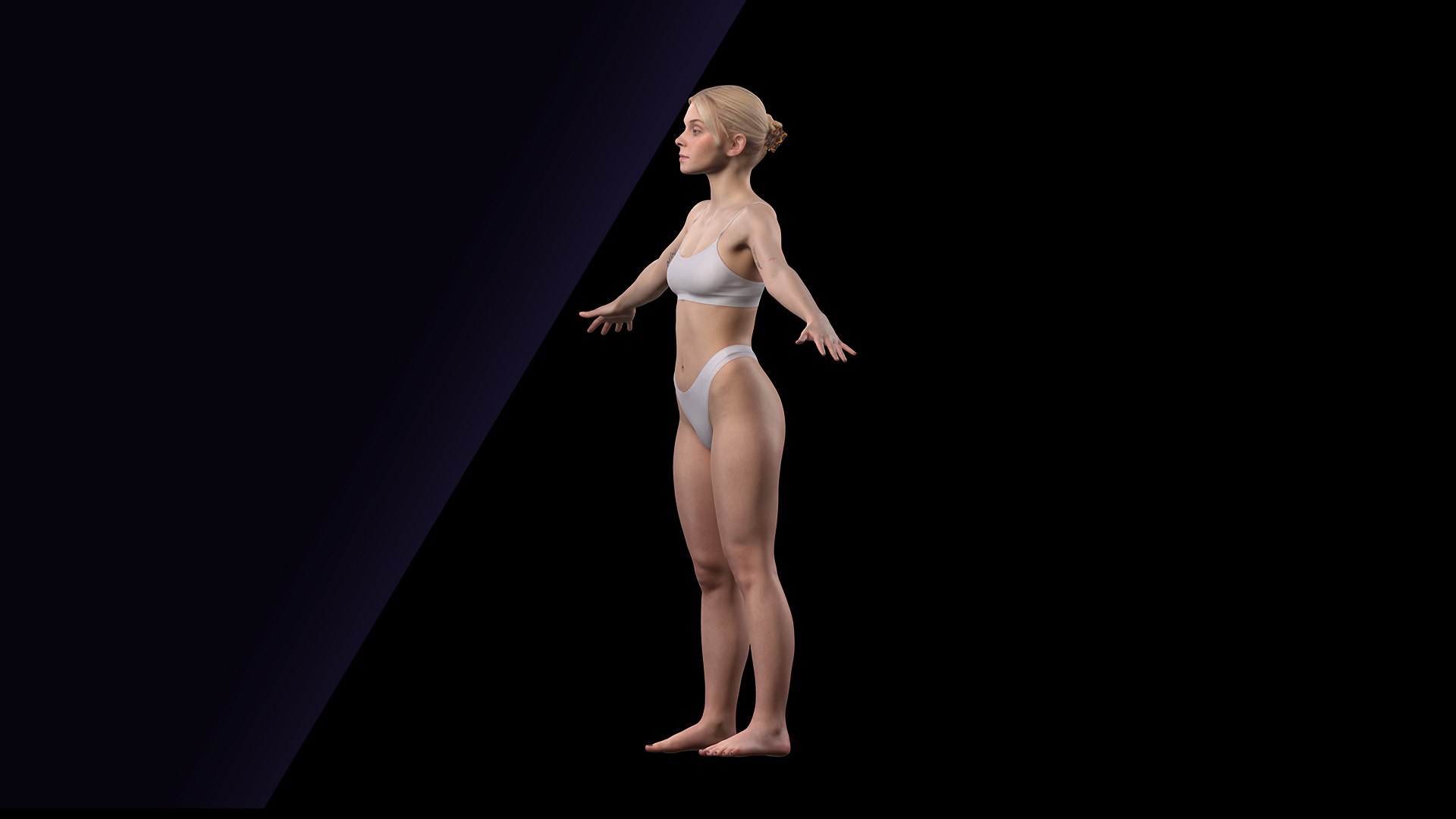 Cleaned A Pose Scan Unaisa Underwear Model - TurboSquid 2126141