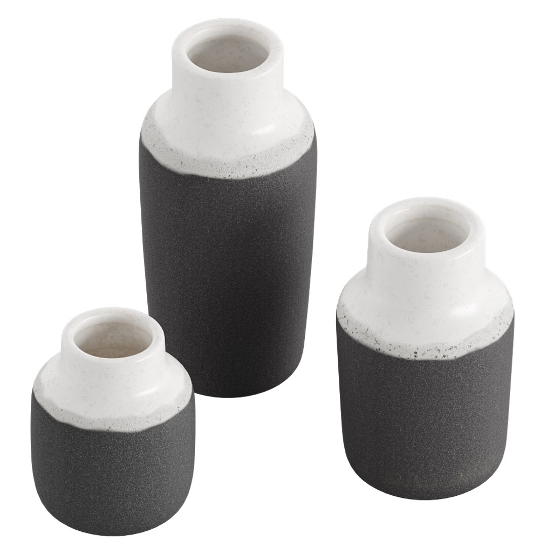 3D Two Toned Vase Set Of 3 Model - TurboSquid 2343582