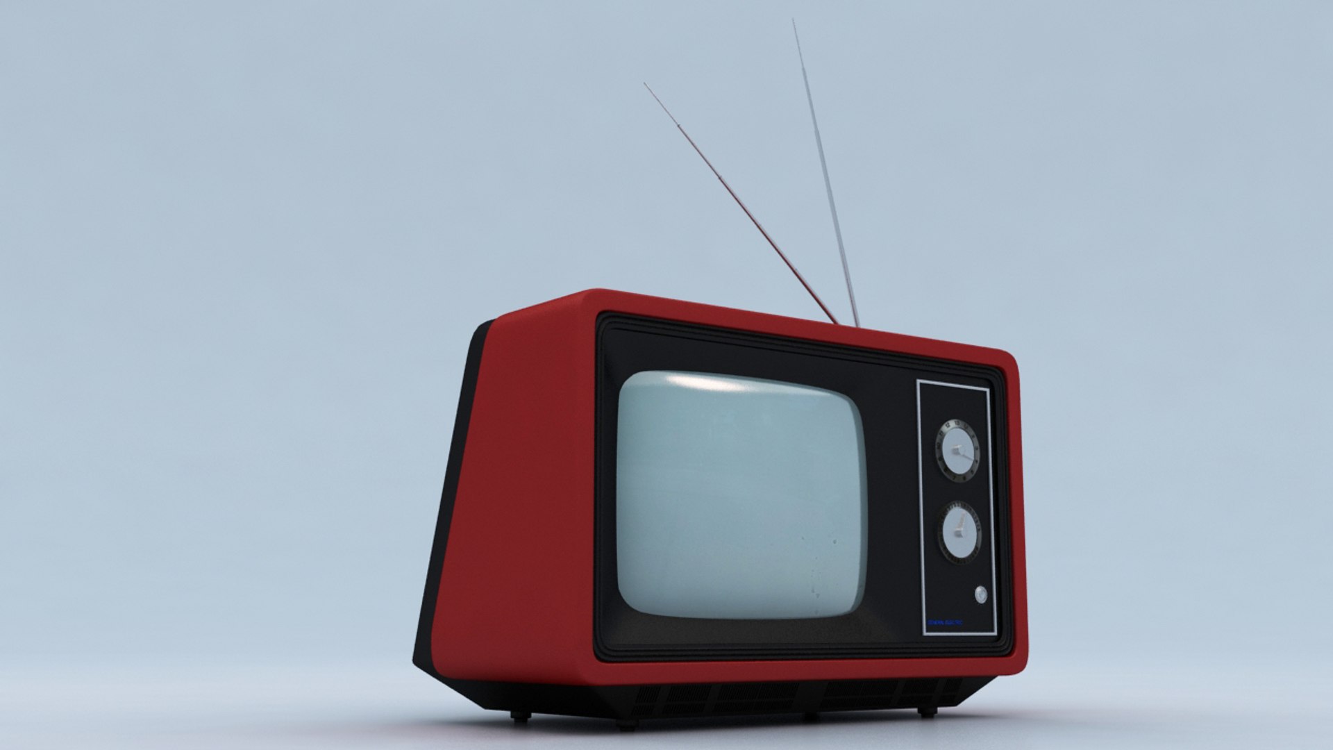 retro tv 3d max