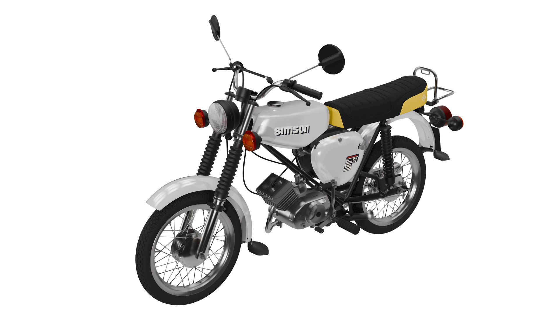 Simson S51 Motor Bike With All Details And More 3D Model - TurboSquid ...