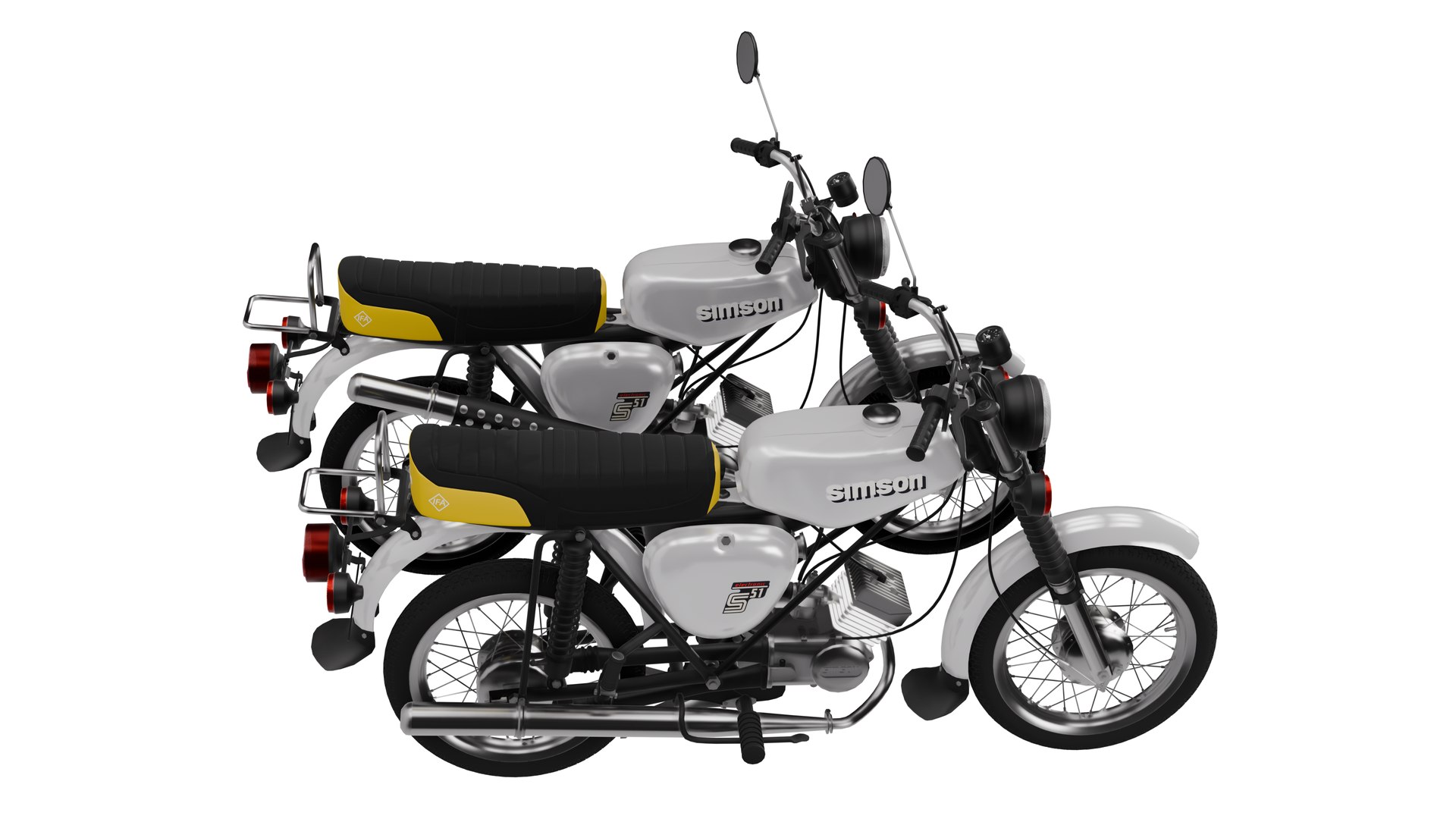 Simson S51 Motor Bike With All Details And More 3D Model - TurboSquid ...