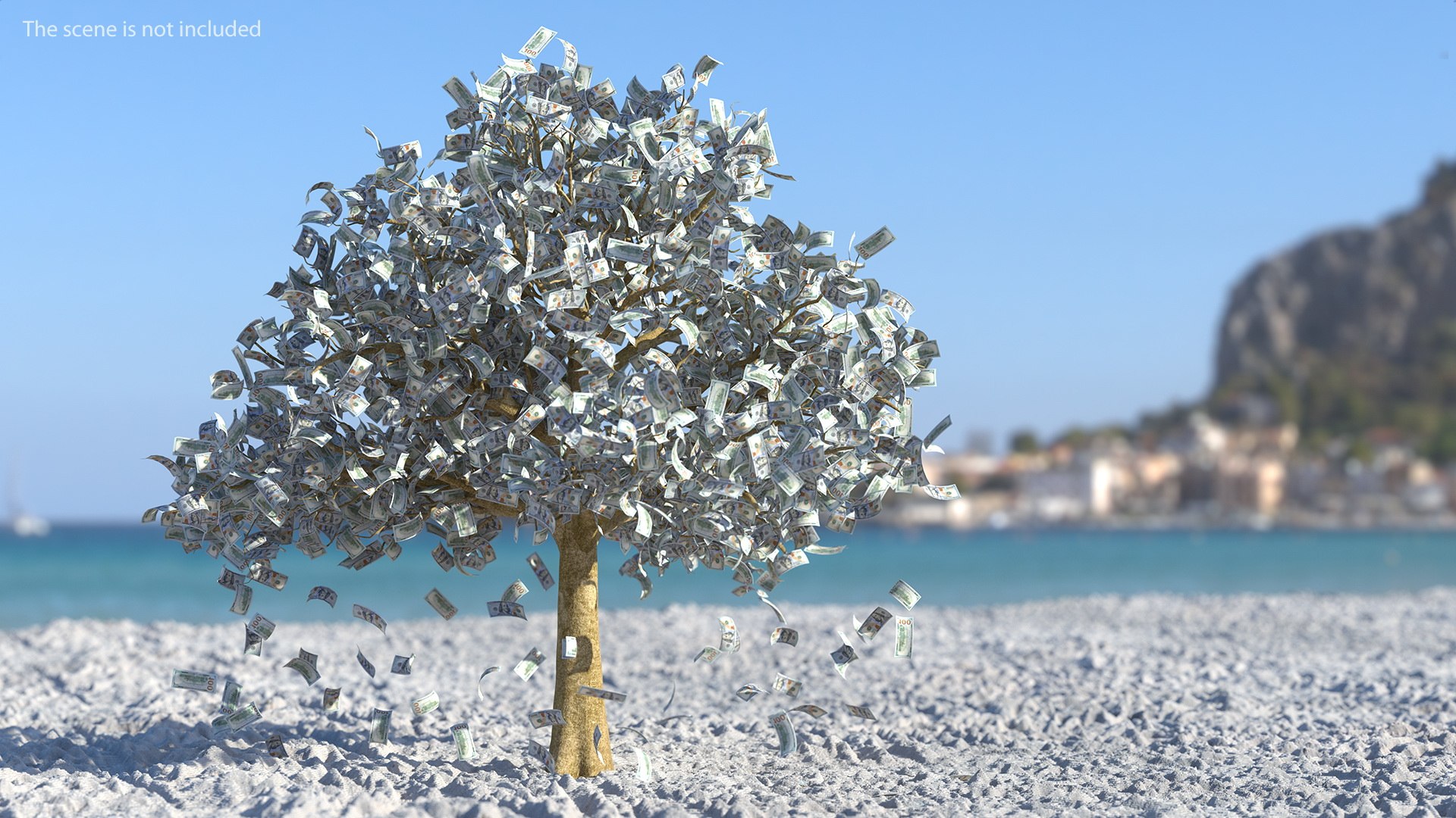 3D model falling dollar bills money - TurboSquid 1545772