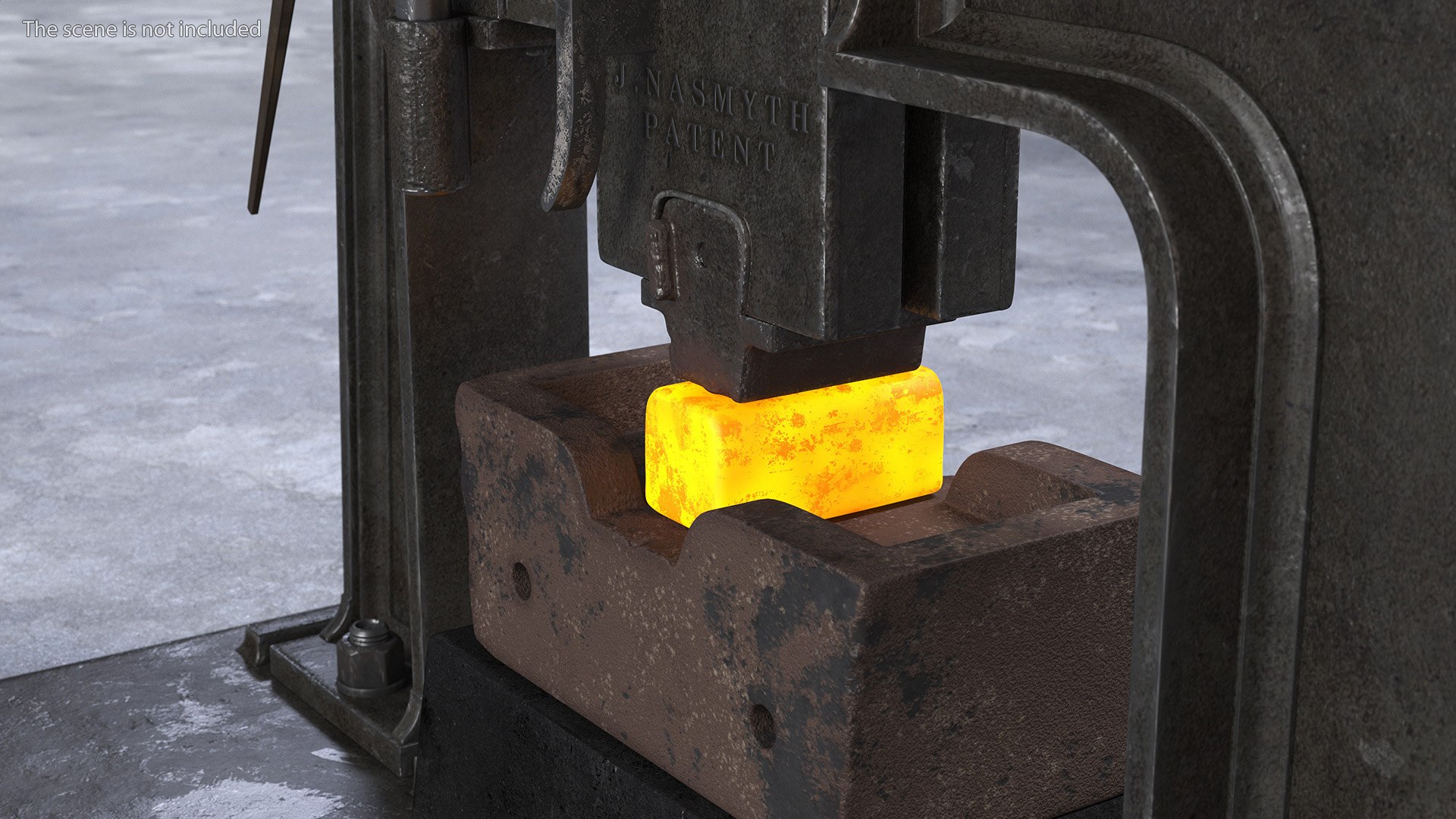 3D Piece Of Red-Hot Metal - TurboSquid 2252270