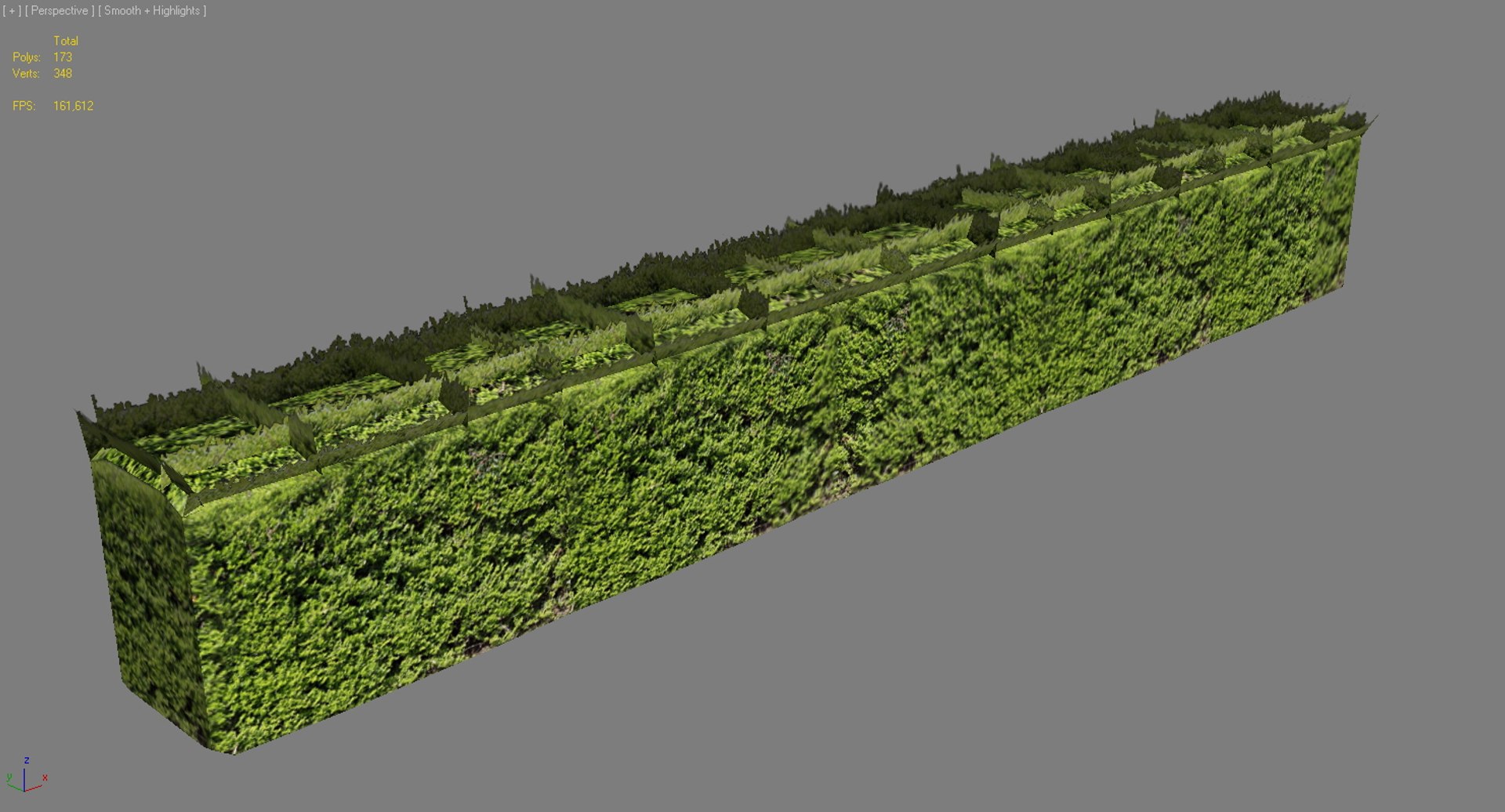 3d Model Of Hedgerow Hedge