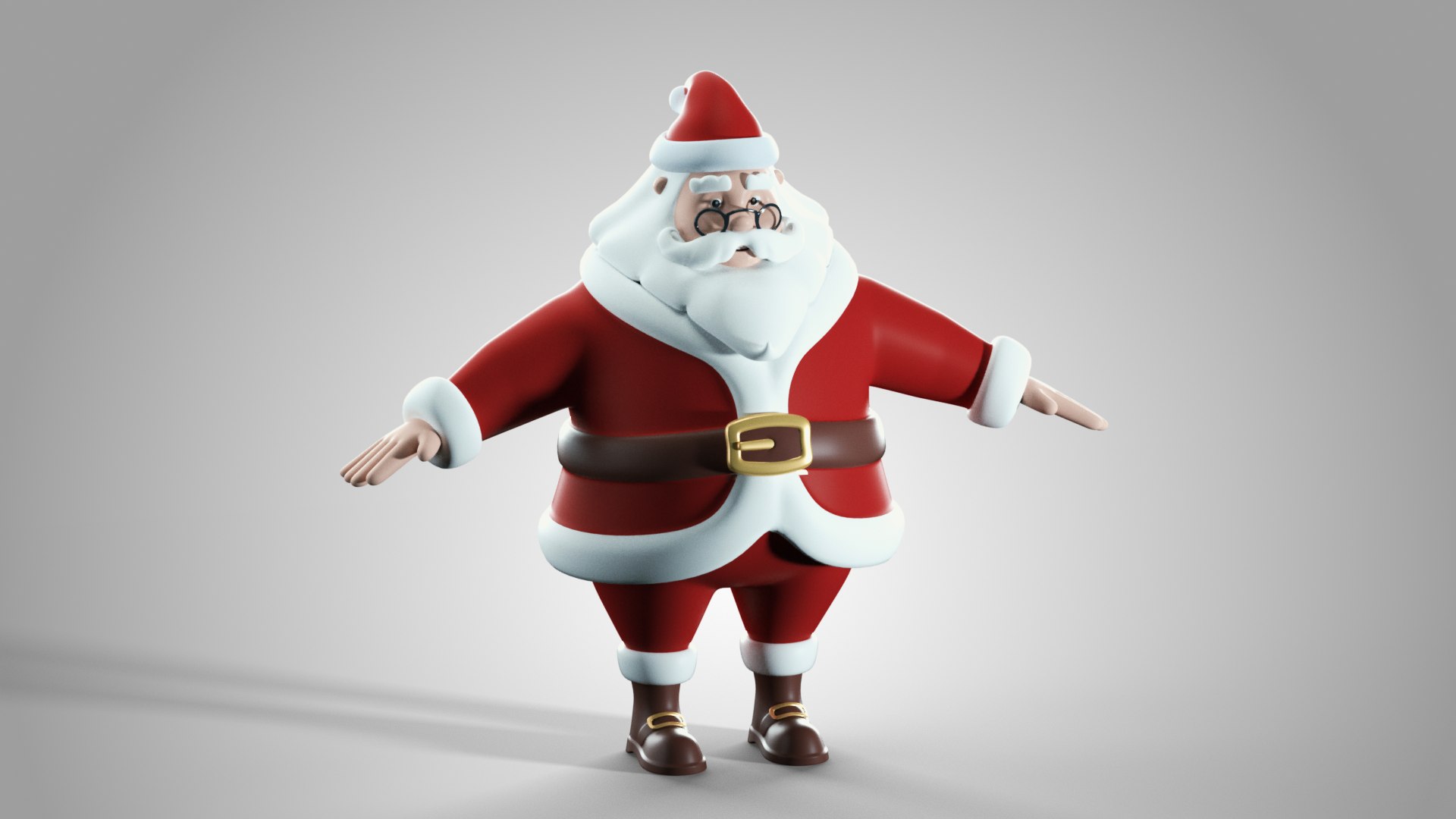 3D Cartoon Santa Claus model - TurboSquid 2001305