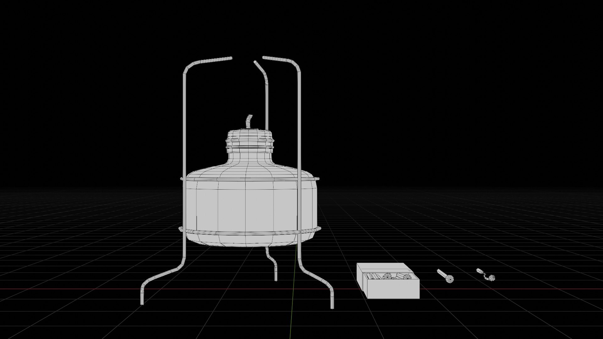 Lamp And Matchbox With Pbr Textures Model - TurboSquid 2076113