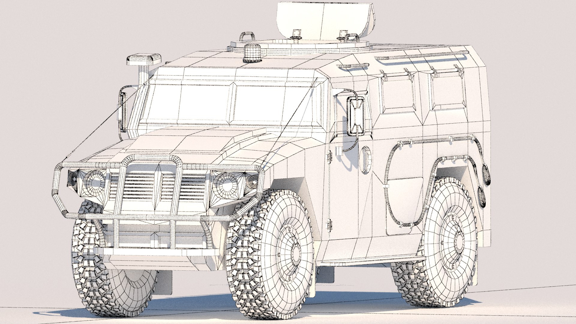 3D model russian military gaz tiger - TurboSquid 1272190