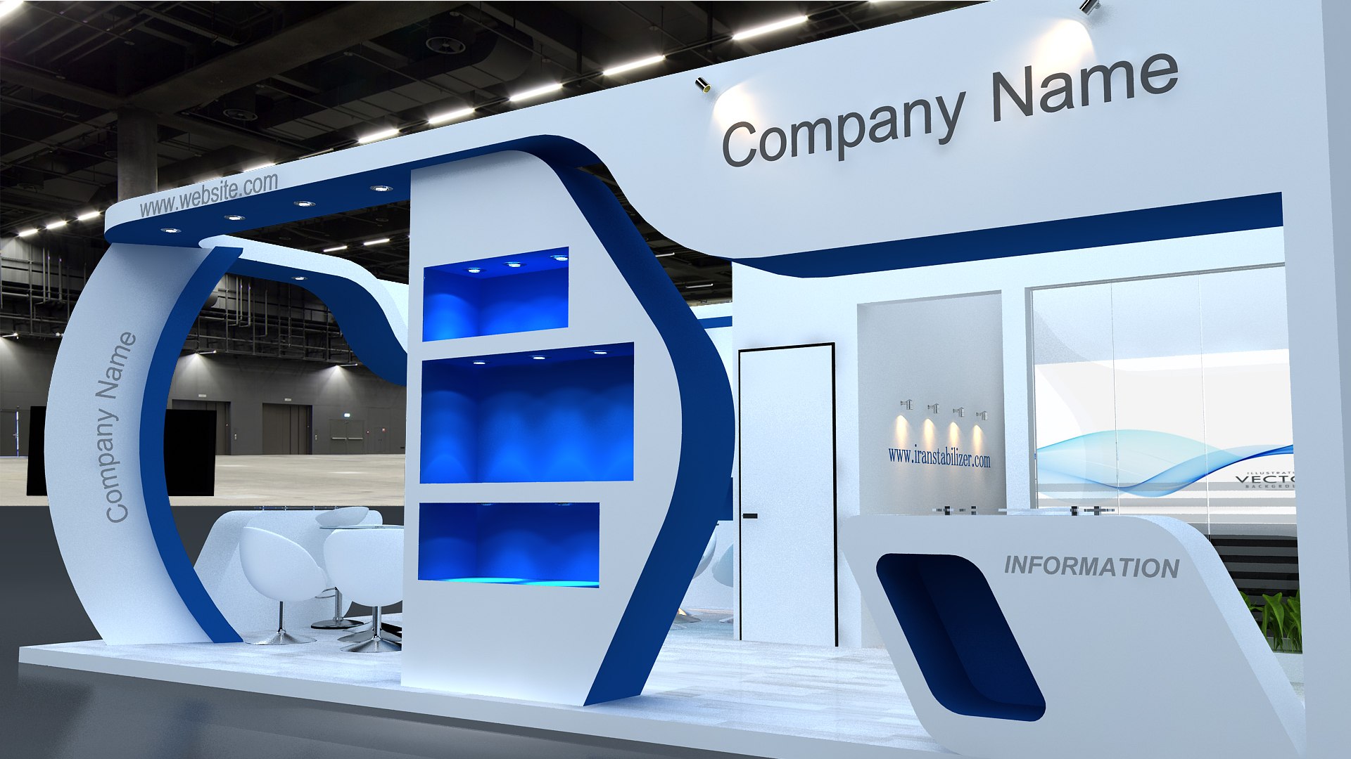 Exhibition design model - TurboSquid 2150567