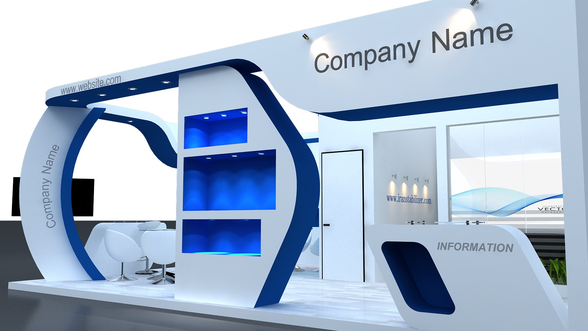 Exhibition design model - TurboSquid 2150567