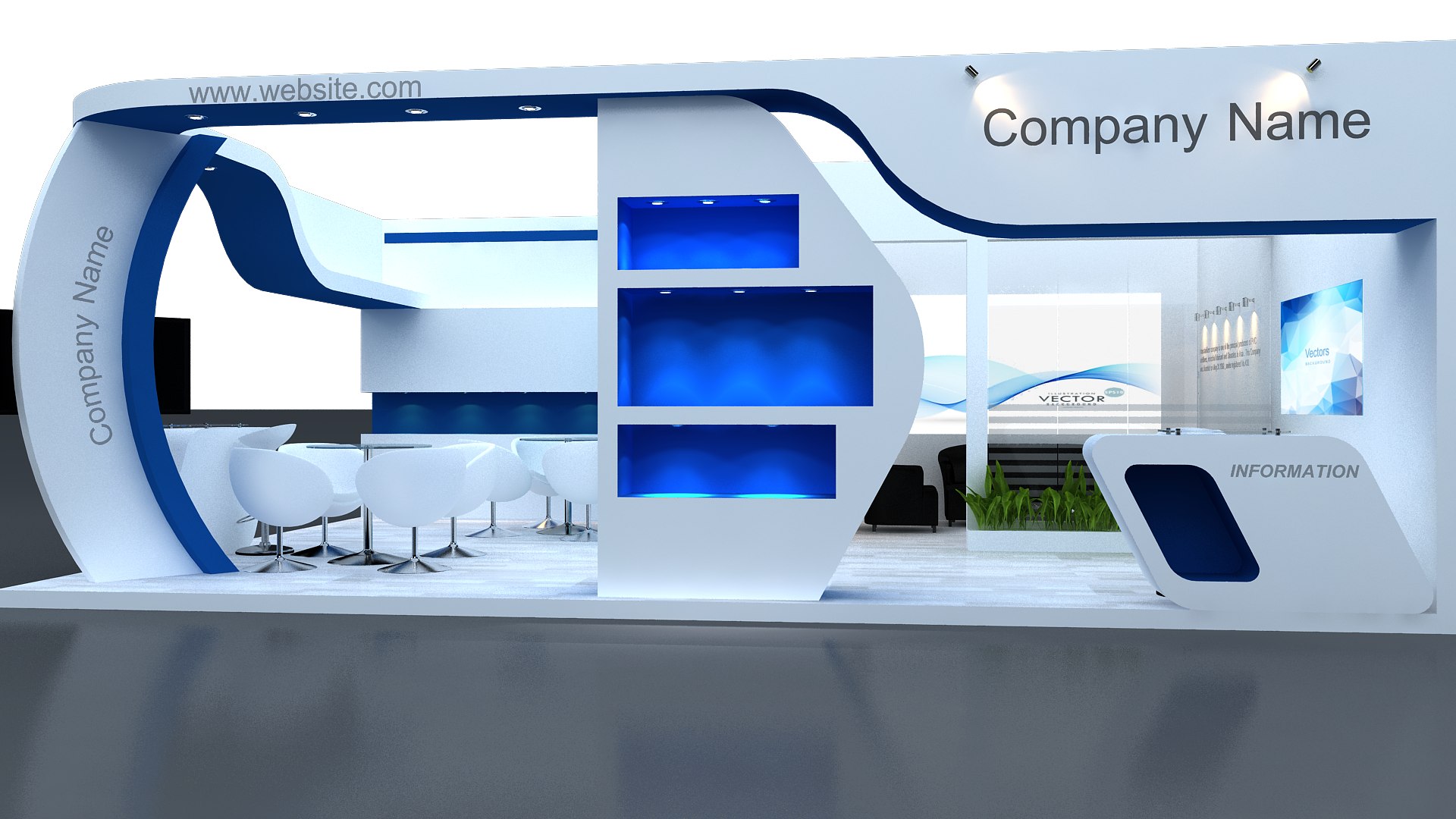 Exhibition design model - TurboSquid 2150567