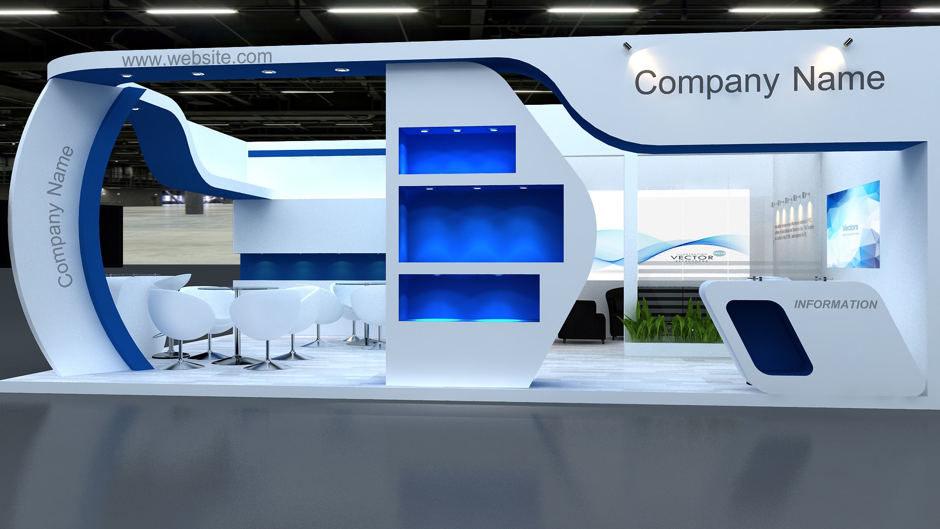 Exhibition design model - TurboSquid 2150567