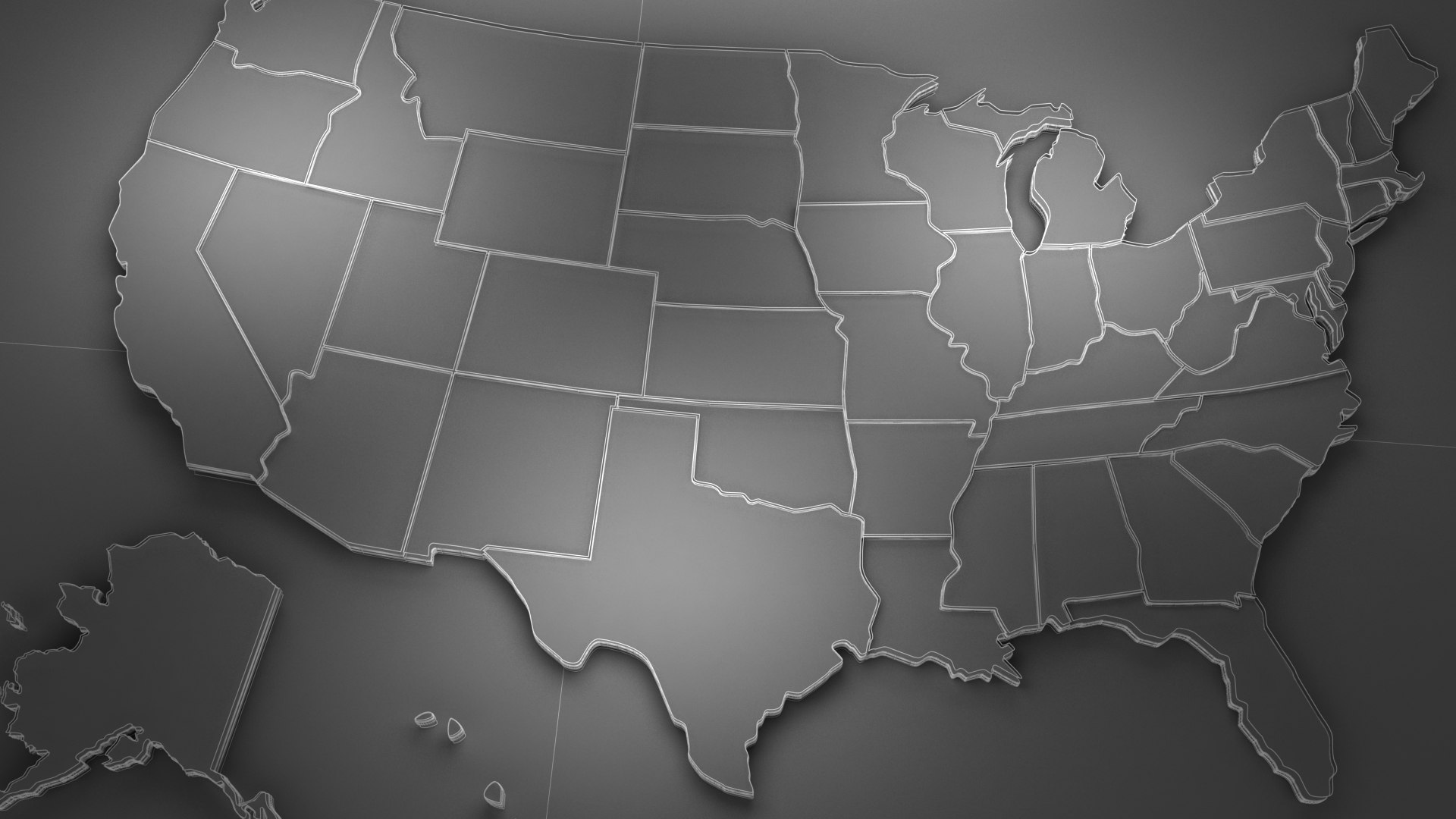 American Map 3D Model - TurboSquid 1970238