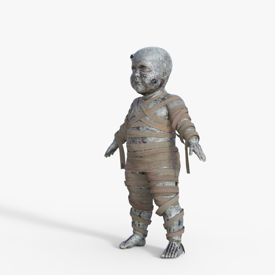 3D Mummy Baby Rigged - TurboSquid 2225399