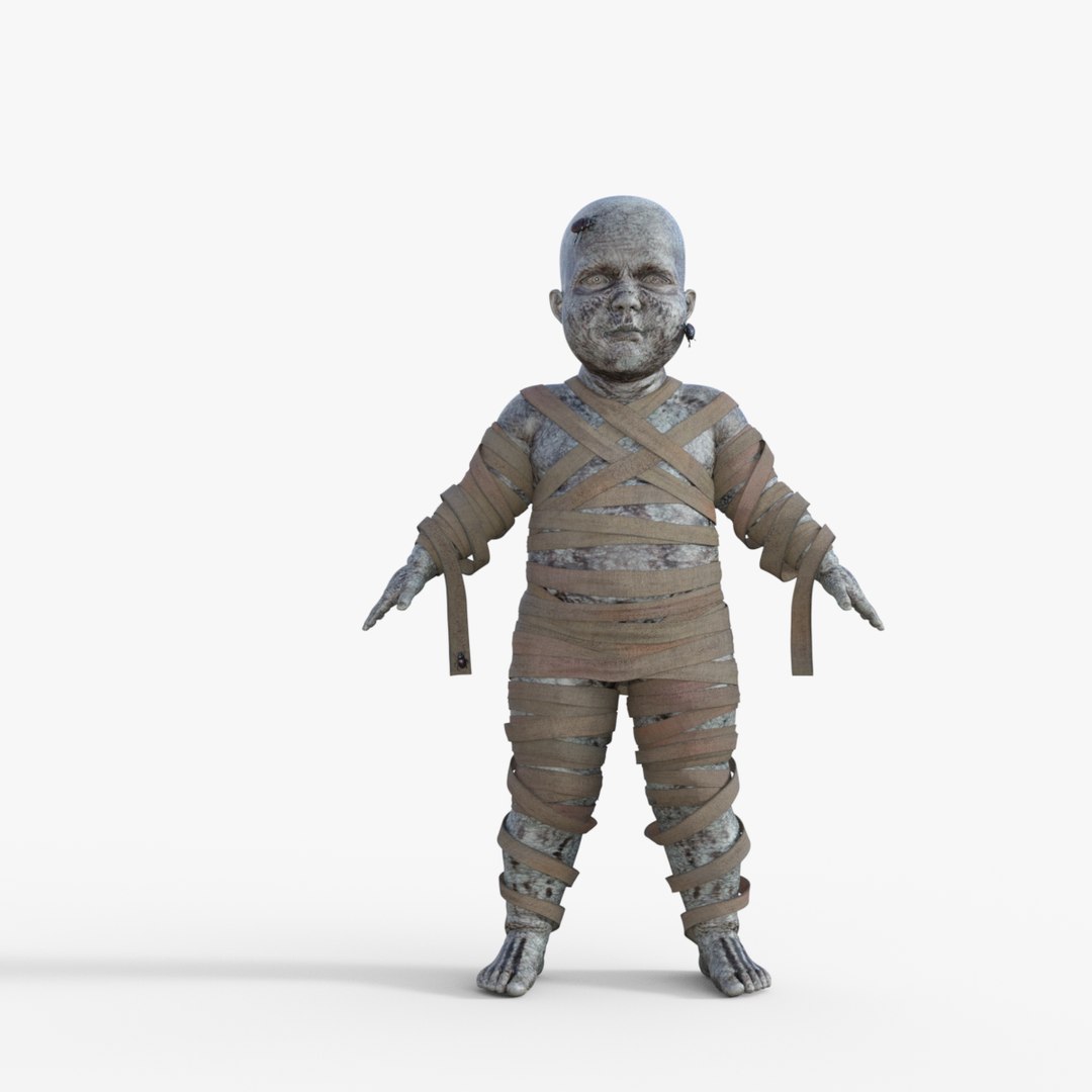 3D Mummy Baby Rigged - TurboSquid 2225399