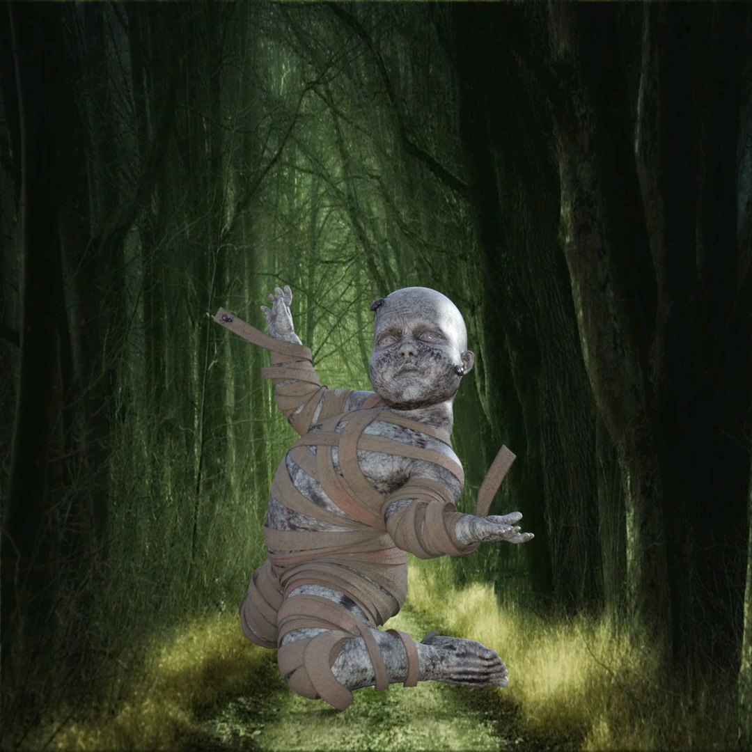 3D Mummy Baby Rigged - TurboSquid 2225399