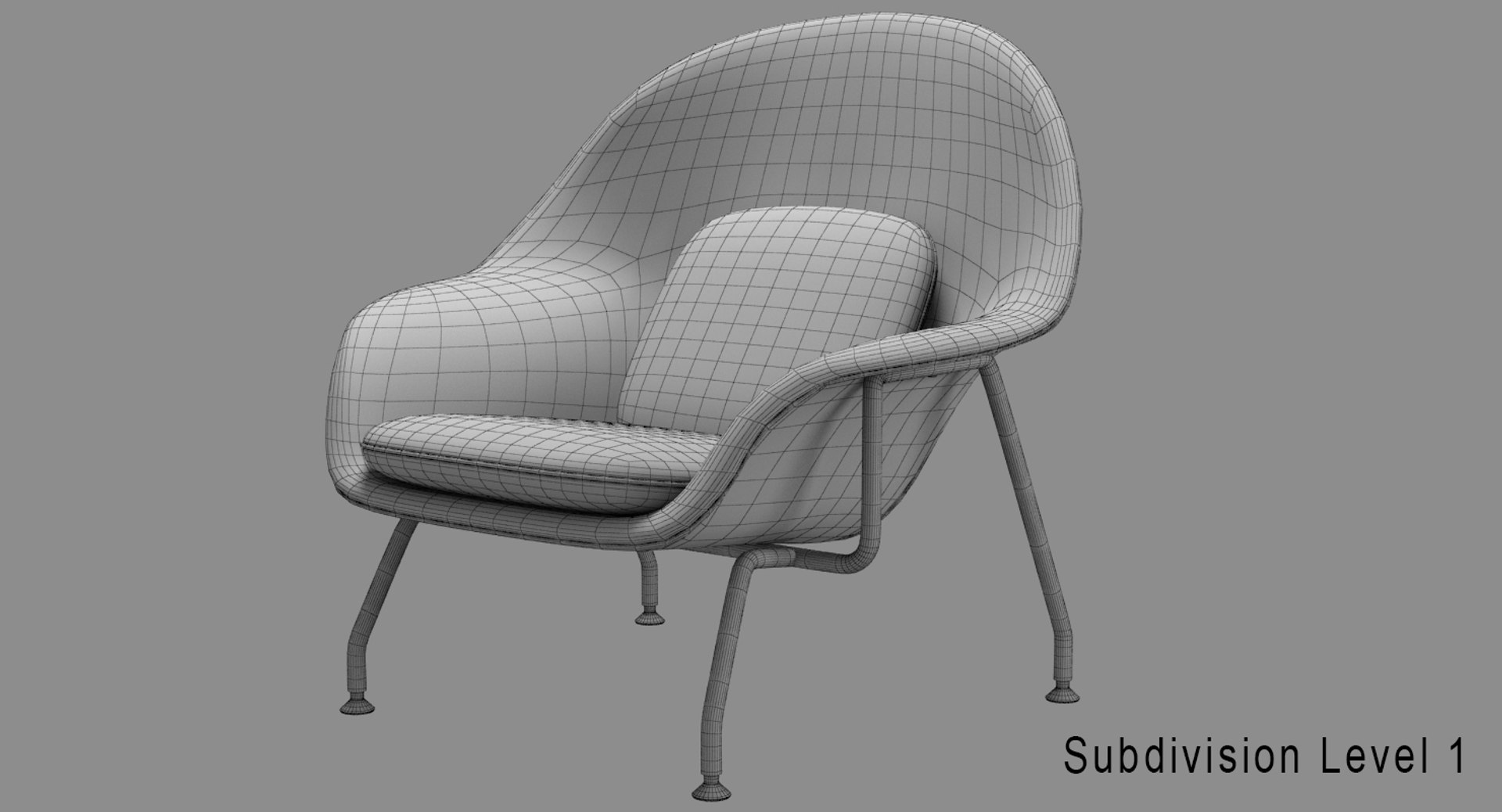 Knoll Saarinen Womb Chair 3D - TurboSquid 1411631