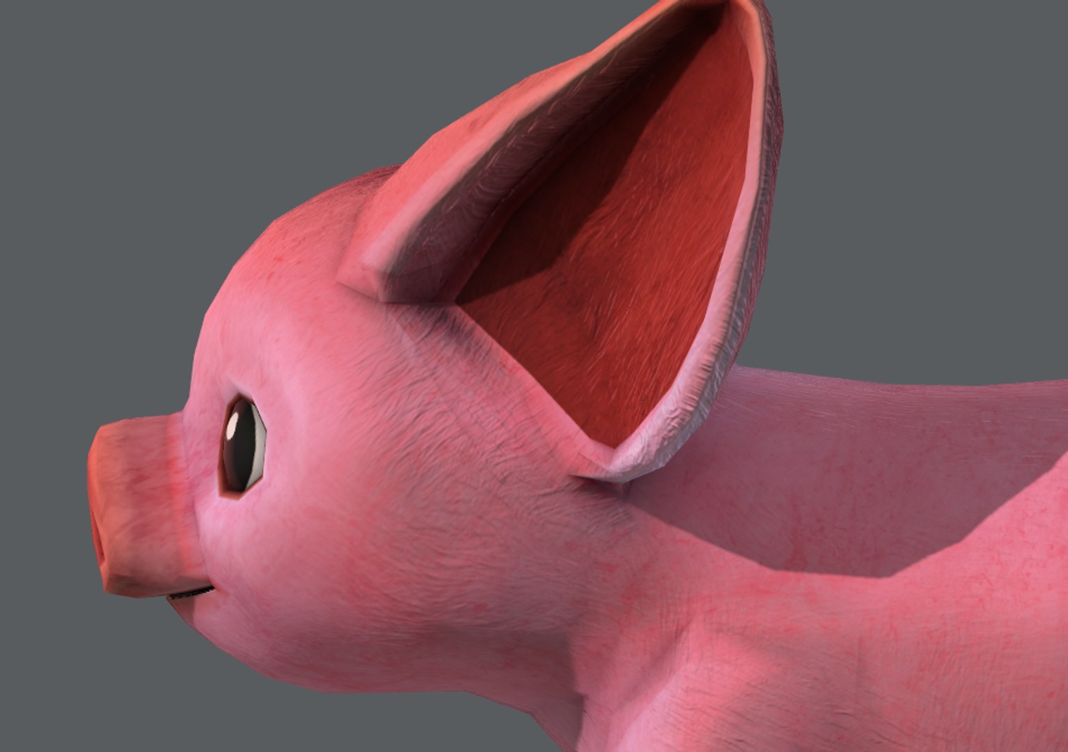 3D cartoon pig model - TurboSquid 1301805