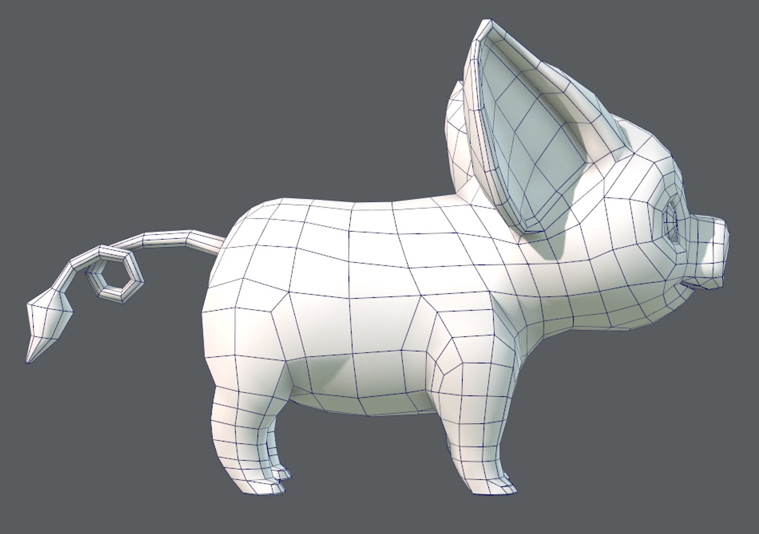 3D cartoon pig model - TurboSquid 1301805