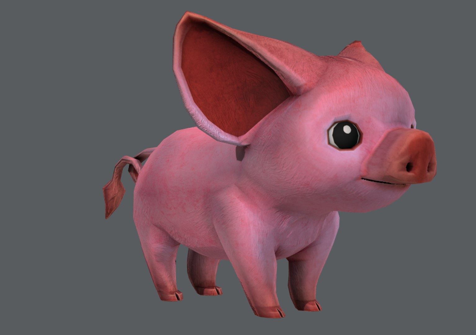3D cartoon pig model - TurboSquid 1301805
