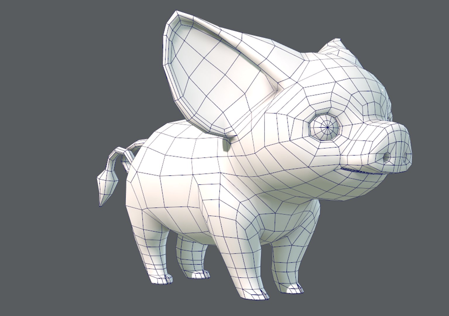 3D cartoon pig model - TurboSquid 1301805