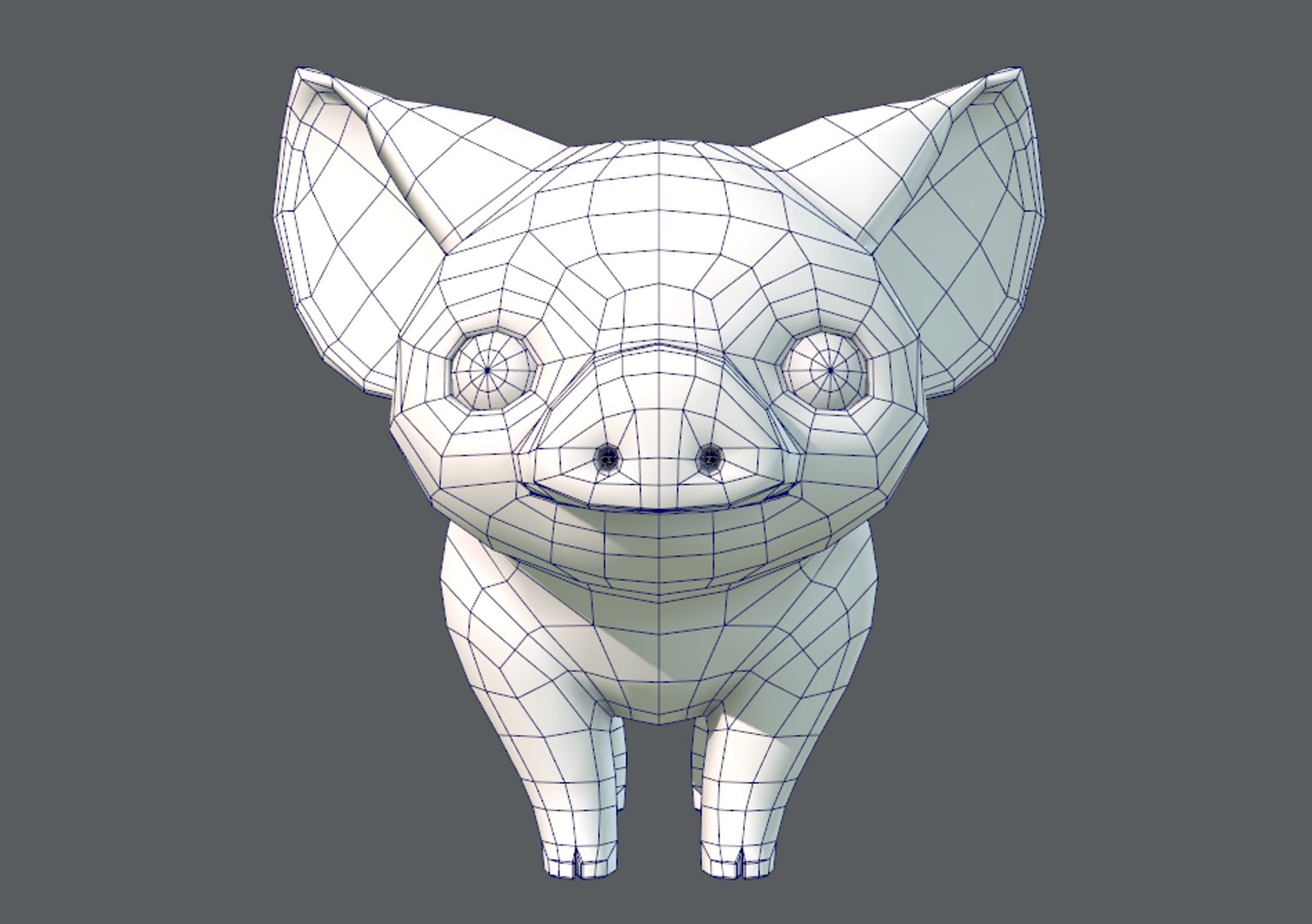 3D cartoon pig model - TurboSquid 1301805