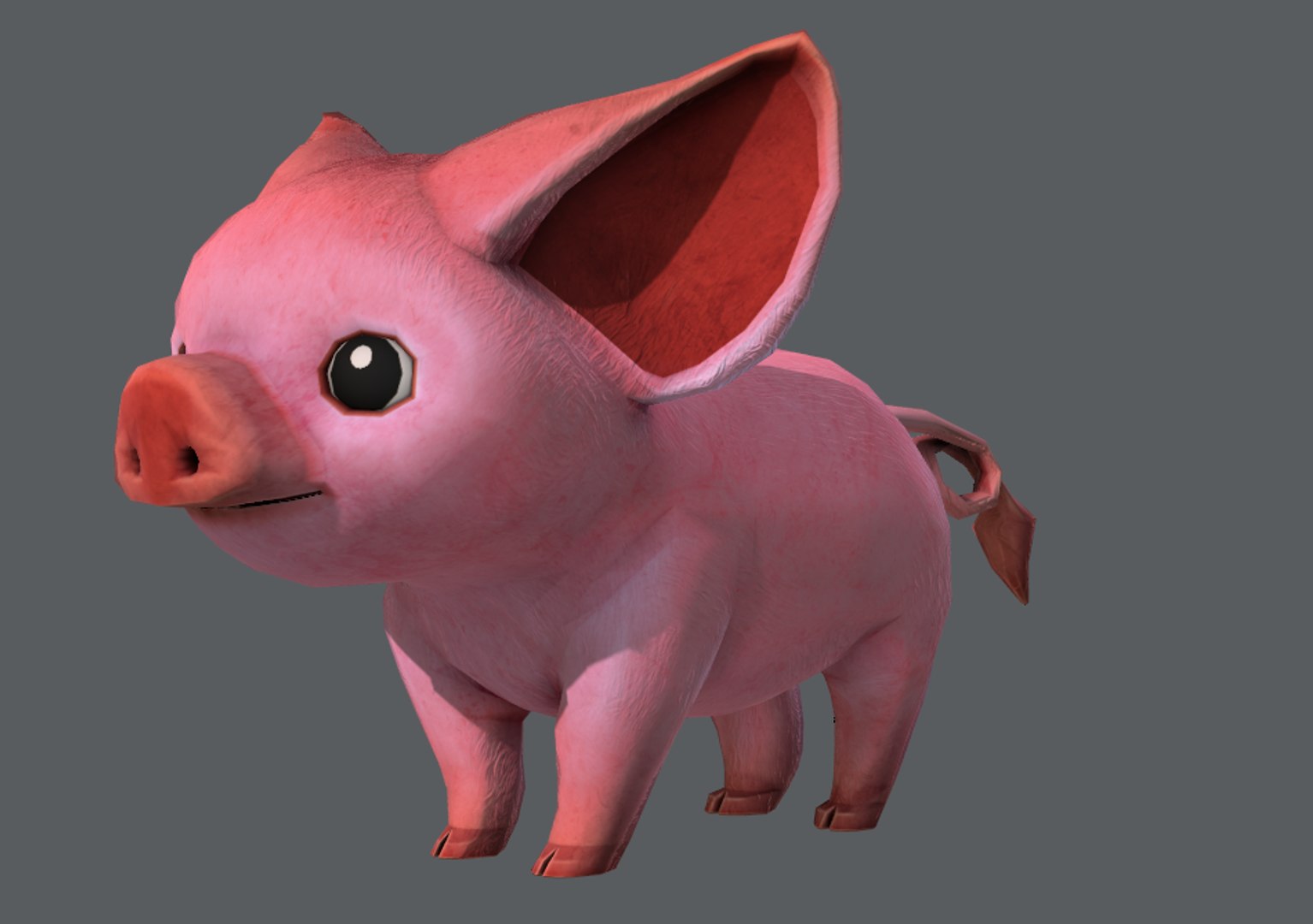 3D cartoon pig model - TurboSquid 1301805