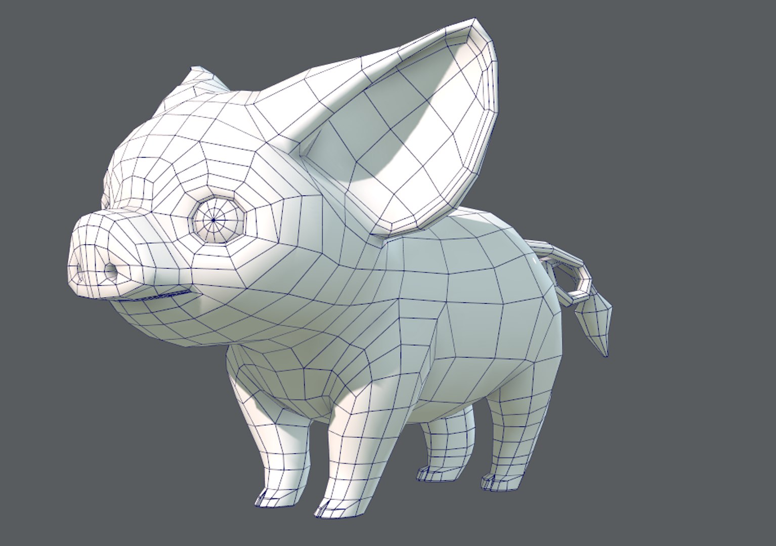 3D cartoon pig model - TurboSquid 1301805
