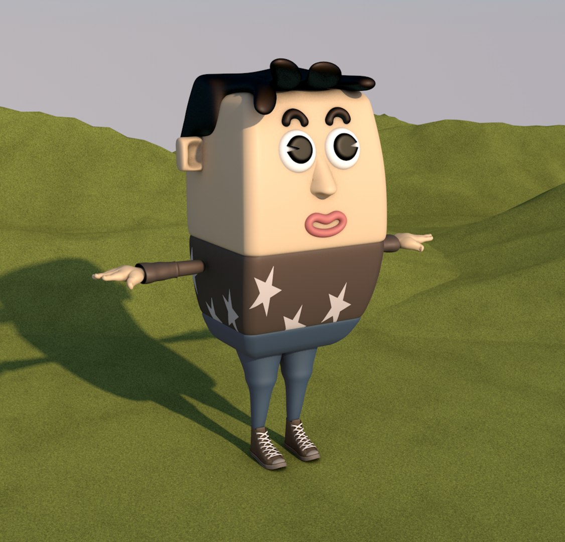 Cartoon man male animation character 3D model - TurboSquid 1443303