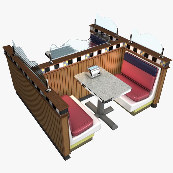 3d model booth restaurants