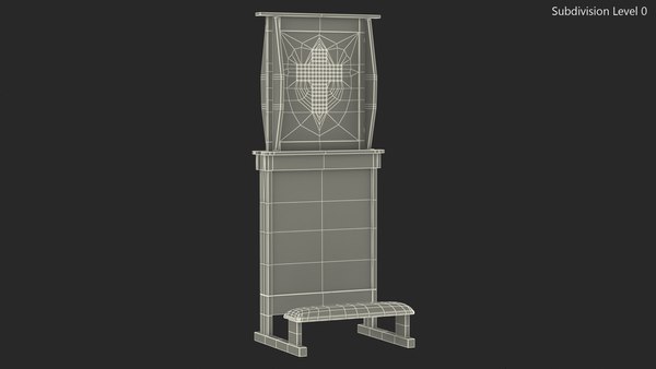 Confessional Kneeler 3D - TurboSquid 1891485