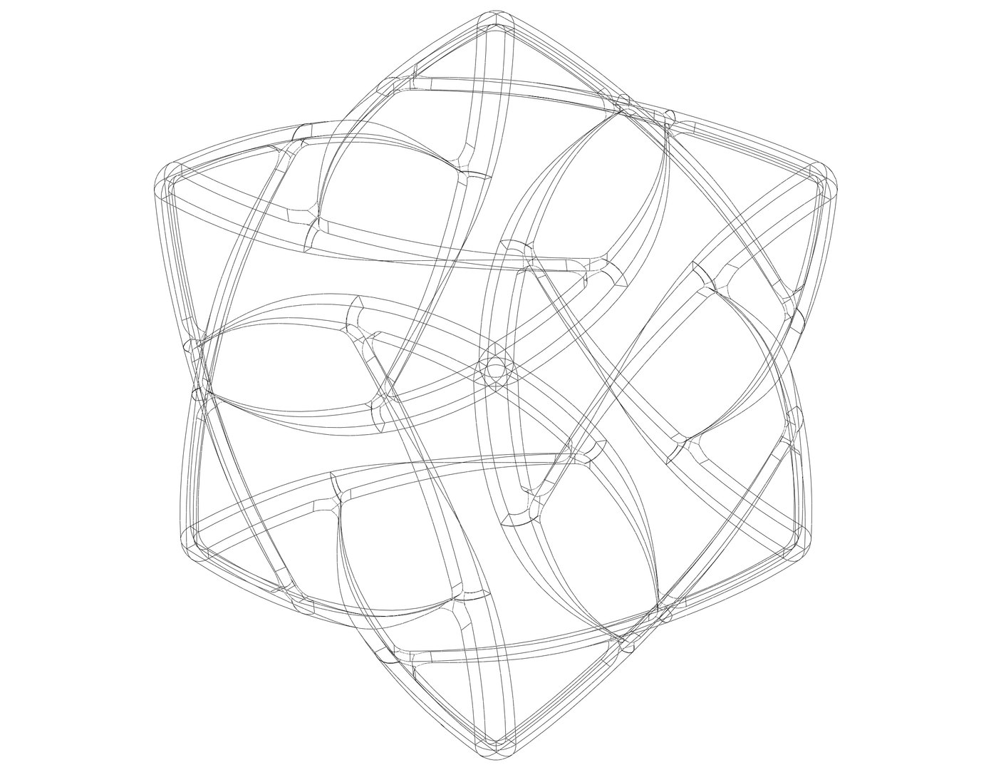 3D Wireframe Shape Geometric Complex Cube Model - TurboSquid 2197396