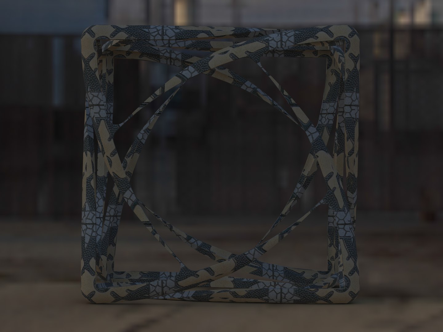 3d Wireframe Shape Geometric Complex Cube Model Turbosquid 2197396