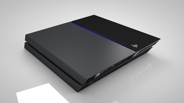 3d sony playstation 4 console model