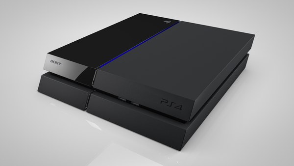 3d sony playstation 4 console model