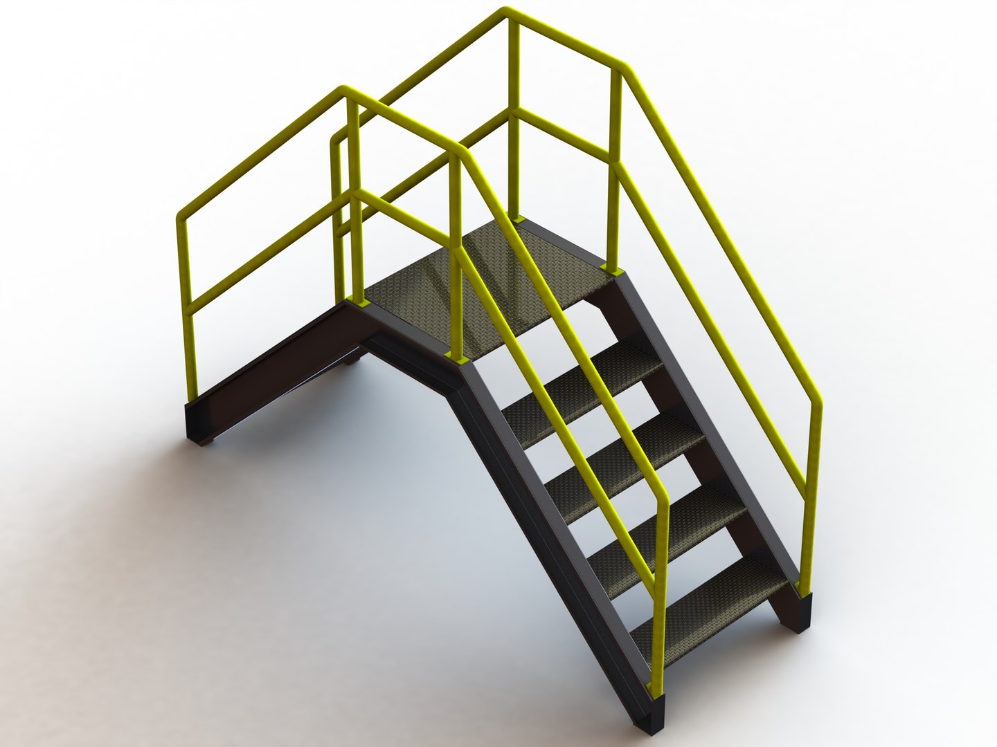 Industrial Steel Crossover Stair 3D - TurboSquid 2176459