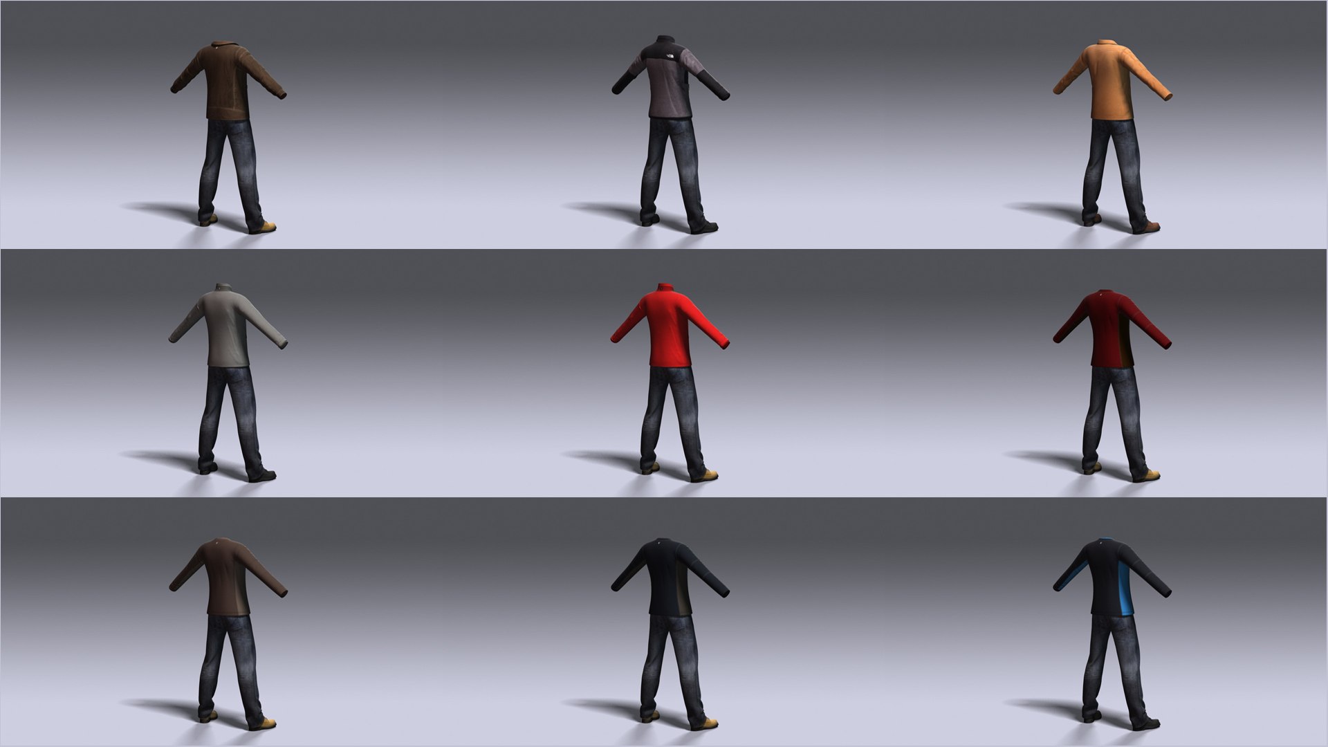 Mens Clothing Collection 2 3D Model - TurboSquid 2010625