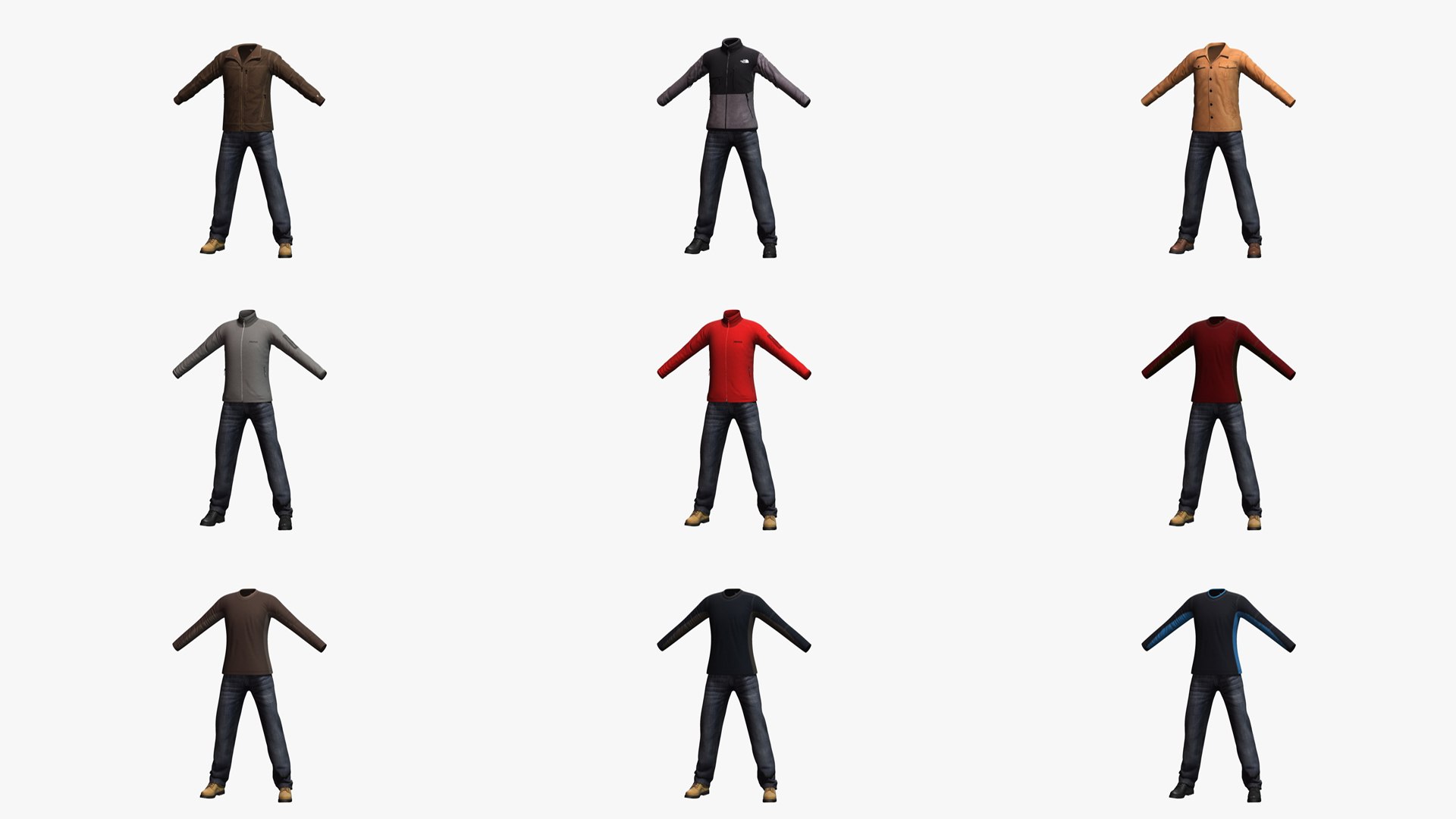 Mens Clothing Collection 2 3D Model - TurboSquid 2010625