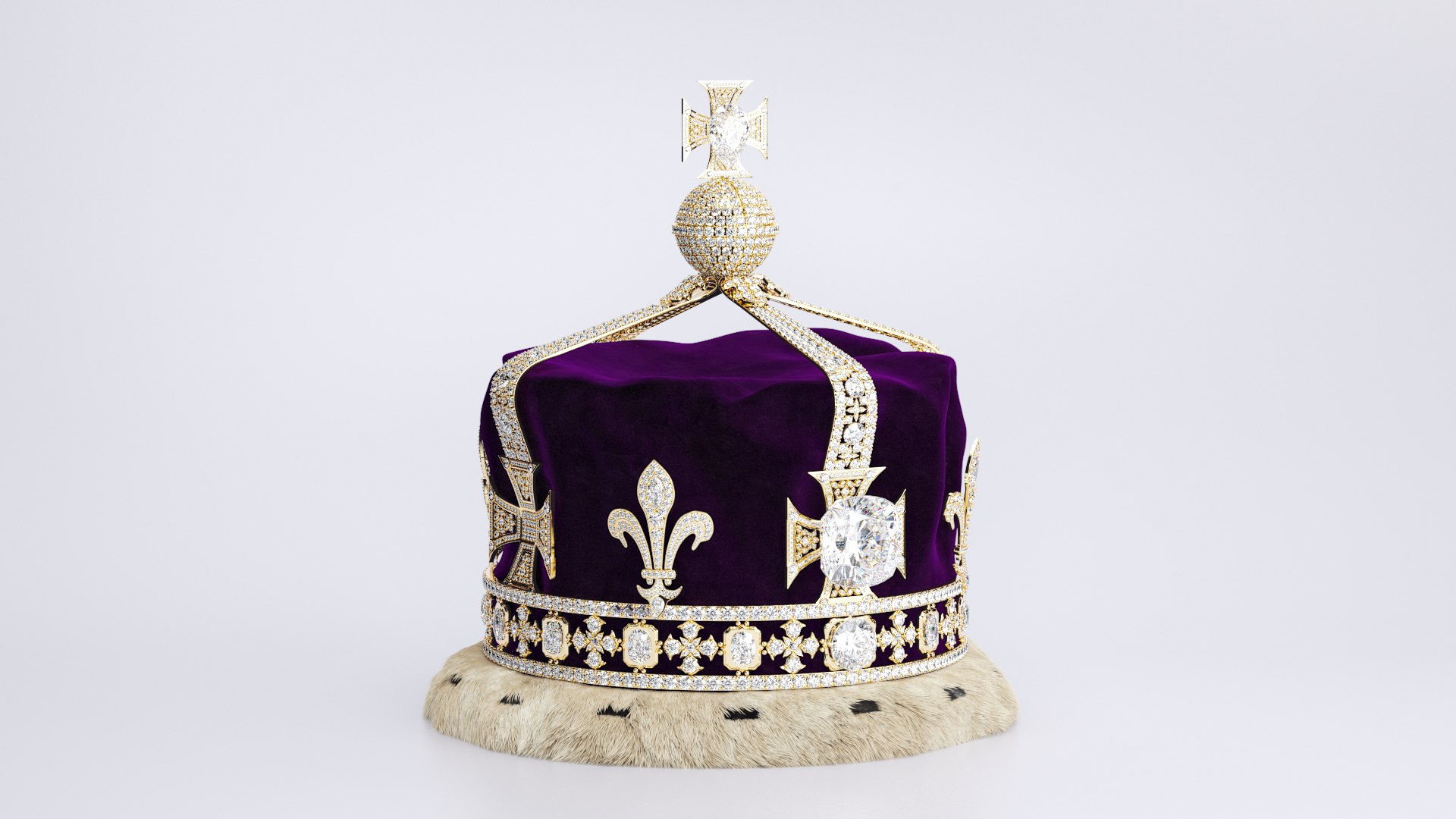 3D Queen Elizabeth Mother S Crown Model - TurboSquid 1448605