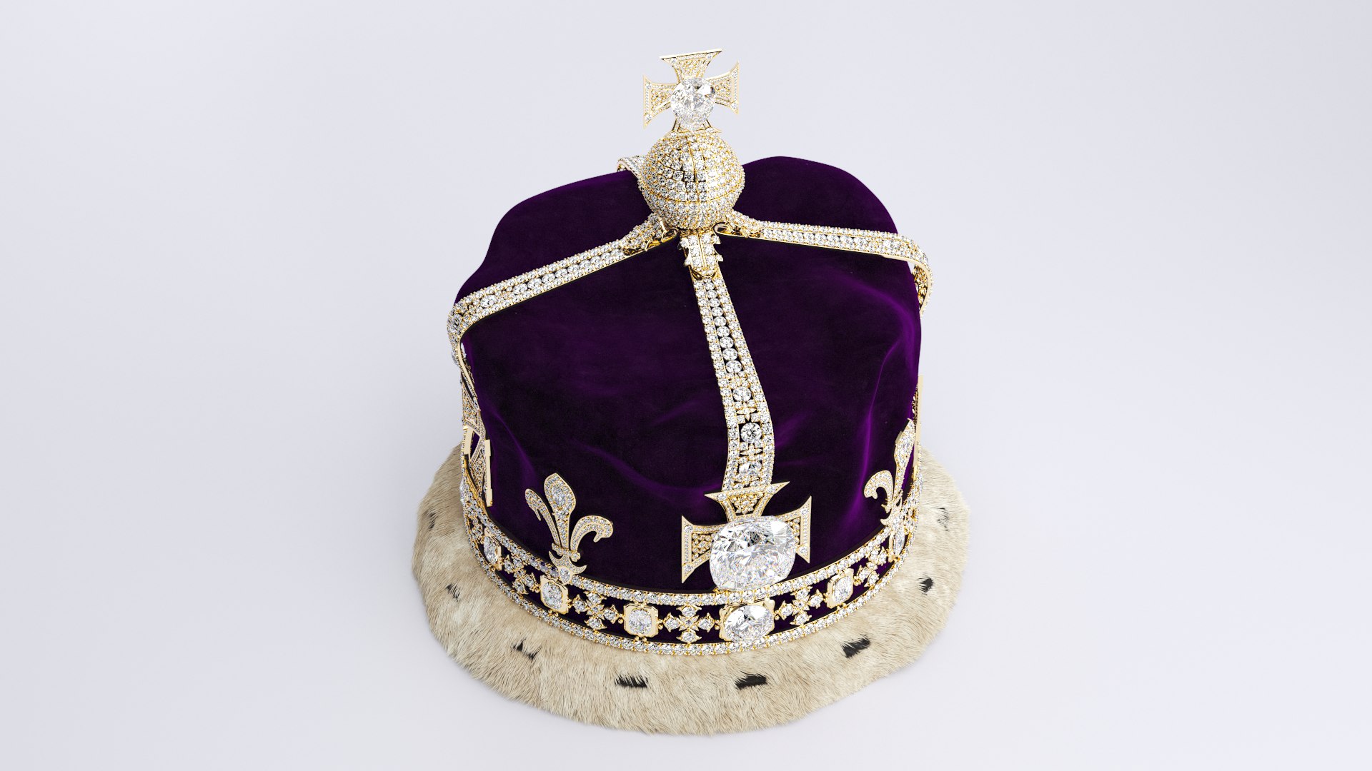 3D Queen Elizabeth Mother S Crown Model - TurboSquid 1448605