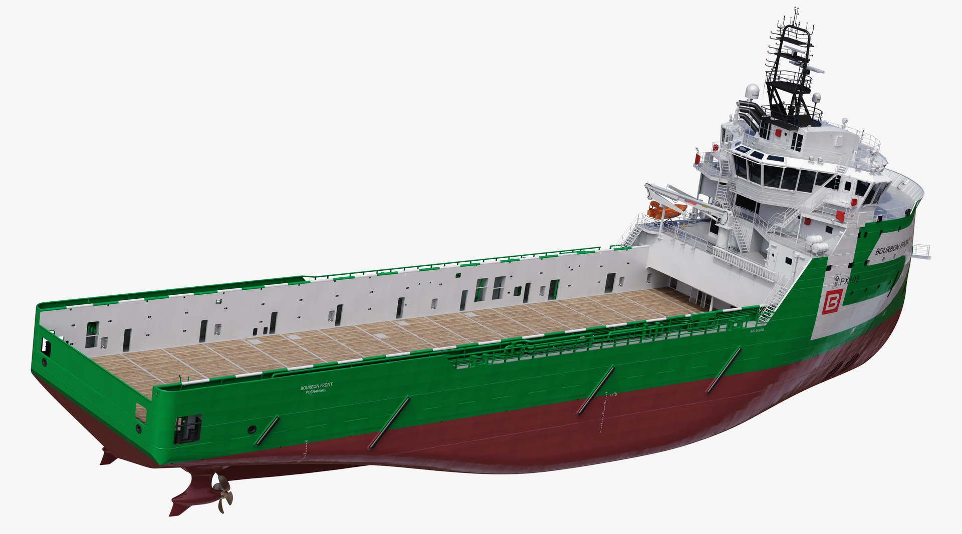 Ulstein px105 bourbon platform supply 3D model - TurboSquid 1426669