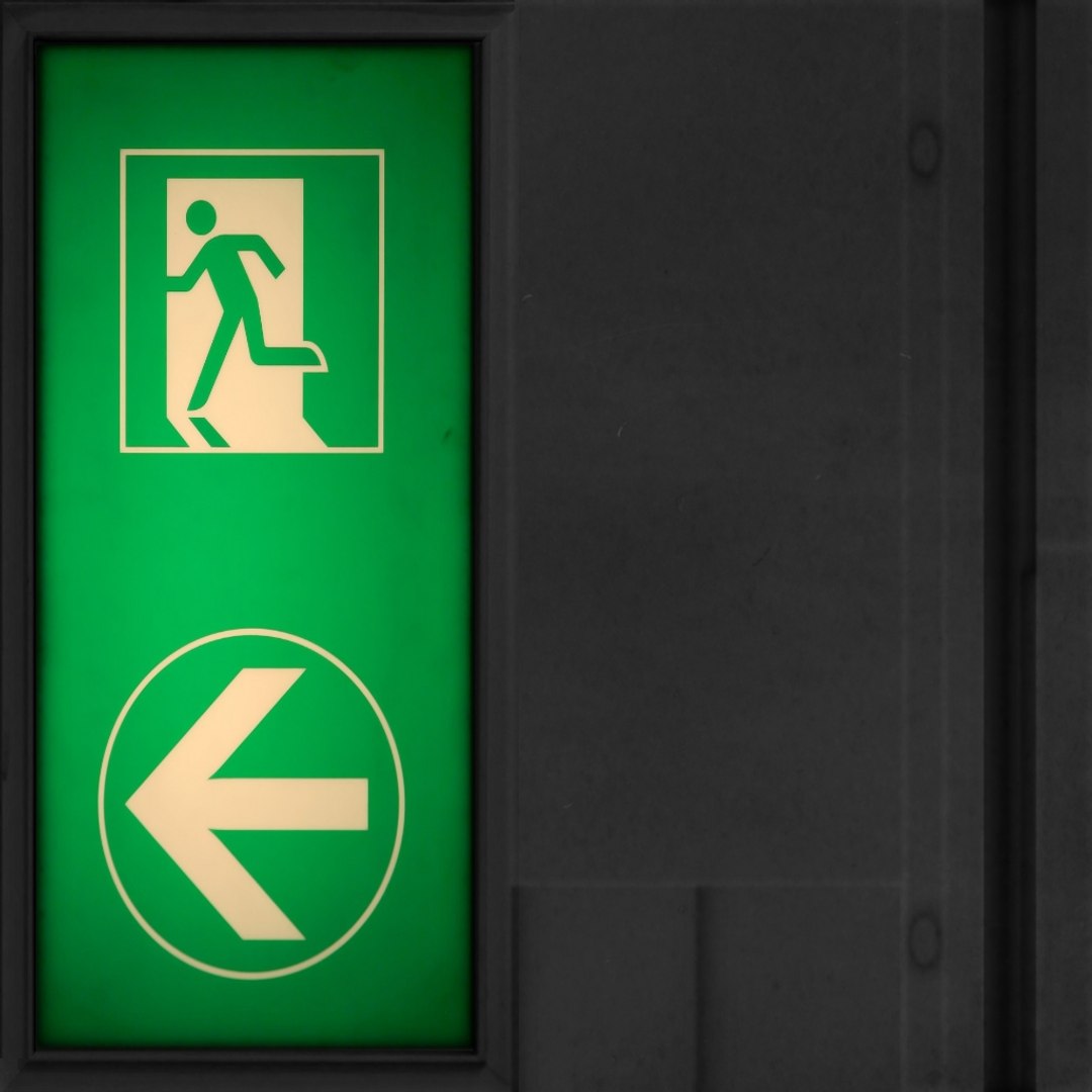 Exit Sign 3d Model