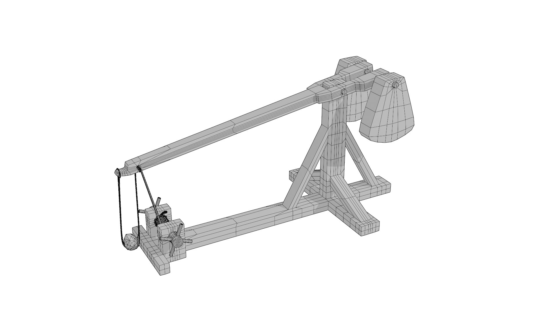 3D Trebuchet animated - TurboSquid 2151311