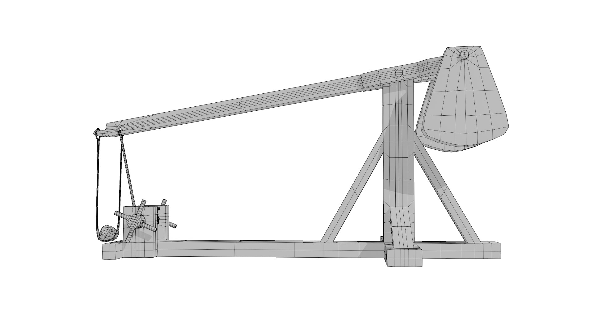 3D Trebuchet animated - TurboSquid 2151311