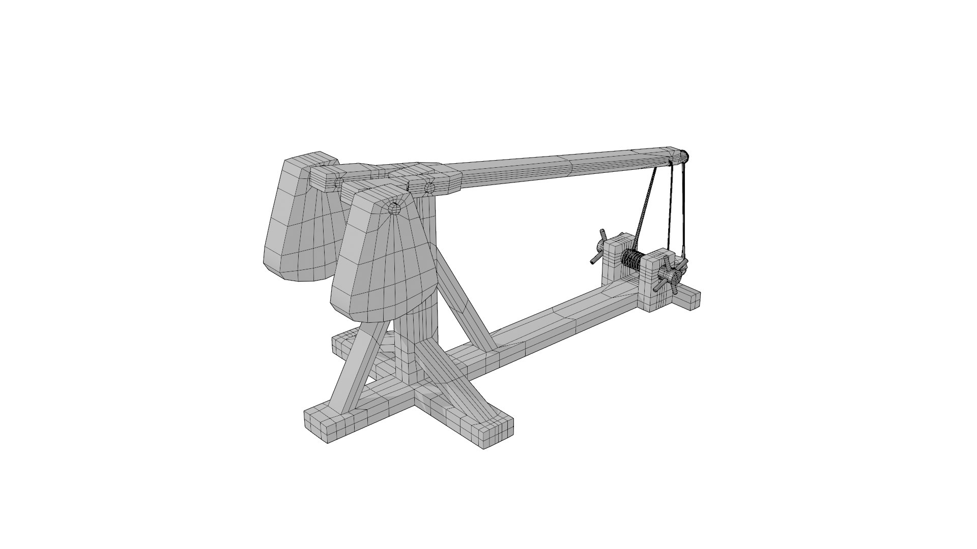 3D Trebuchet animated - TurboSquid 2151311